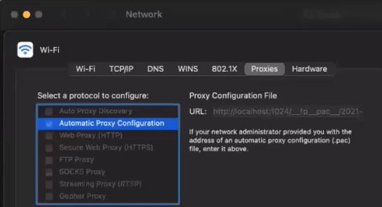 Configuring the agent pac file